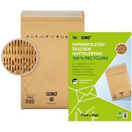 10 Mailmedia Polstertaschen SUMO® 1519 braun für DIN B4