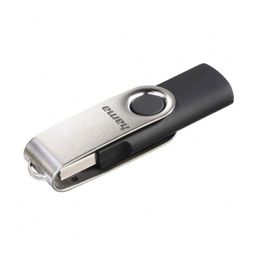 Hama USB-Stick "Rotate", USB 2.0, 32GB, 10MB/s, Schwarz/Silber USB-Stick (Lesegeschwindigkeit 10 MB/s), schwarz|silberfarben