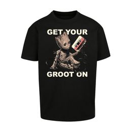 F4NT4STIC Shirt 'Marvel Guardians of the Galaxy Get your Groot On' Herren Gr&ouml;&szlig;e L kitt / schoko / cranberry / schwarz
