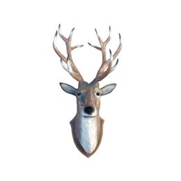 JVmoebel Skulptur Hirsch Geweih Kopf Wand Deko Dekoration 110cm Wand Design Kopf Skulptur Statue