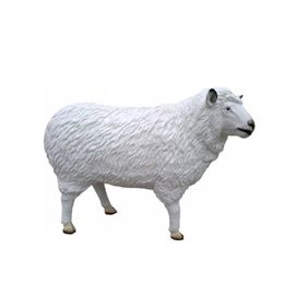 JVmoebel Skulptur Modern Design Schaf Tier Garten aus Kunststoff Dekoration Deko Skulptur Weiß Neu