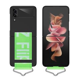 Wigento Handyhülle Für Samsung Galaxy Z Flip4 5G Kunststoff Design Handy Tasche Hülle Etuis Schwarz