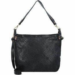 Caterina Lucchi Schultertasche Leder 36 cm nero