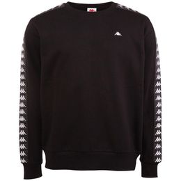 Kappa Sweatshirt in hochwertigem Materialmix, schwarz, S (44/46), caviar