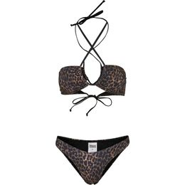 Urban Classics Bikini Damen Größe L brokat / schwarz