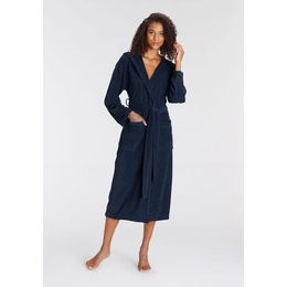 Vivance Dreams Bademantel 'Weicher Bade' blau Gr. XXL/48 für Damen. Nachhaltig.