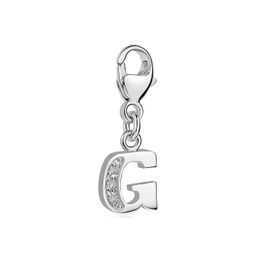 Materia Charm Buchstabe Silber Anhänger Buchstabe " G " Alphabet Zirkonia C57