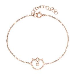 Armband Blüte für Damen aus 925er Silber, rosévergoldet