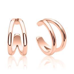 UNIQUE Damen Ear Cuffs aus rosévergoldetem 925er Silber
