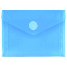 10 Foldersys Dokumententaschen DIN A7 blau glatt 0,20 mm