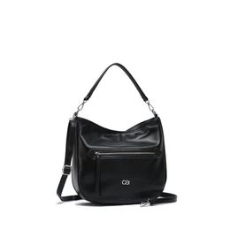 Collezione Alessandro Schultertasche Softy, aus tierfreiem, soften Luxusmaterial, schwarz