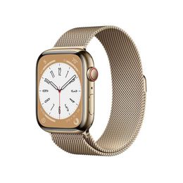 Apple Watch Series 8 GPS + Cellular 45mm Gold Stainless Steel Case with Gold Milanese Loop