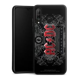 DeinDesign Handyhülle ACDC Fanartikel Black Ice ACDC black ice, Huawei P30 Lite Silikon Hülle Premium Case Handy Schutzhülle, schwarz