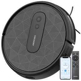 AIRROBO Saugroboter P20 2800Pa, 120Minuten Laufzeit,App,leise,für Tierhaare, harte Böden, beutellos, Teppiche mit niedrigem Flor, selbstaufladender
