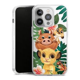 DeinDesign Handyhülle Timon und Pumbaa König der Löwen Disney, Apple iPhone 14 Pro Hülle Bumper Case Handy Schutzhülle, weiß