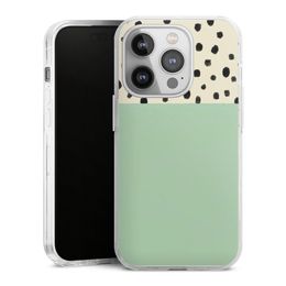 DeinDesign Handyhülle Abstrakt Polka Dots Boho Dots and Boho, Apple iPhone 14 Pro Hülle Bumper Case Handy Schutzhülle, weiß