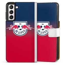 DeinDesign Handyhülle Offizielles Lizenzprodukt RB Leipzig Verlauf RB Leipzig, Samsung Galaxy S21 5G Hülle Handy Flip Case Wallet Cover, weiß