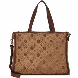 Caterina Lucchi Schultertasche Leder 39 cm cognac