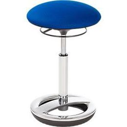 Topstar Stehhilfe Sitness HIGH BOB, für ergonomisches Sitzen, höhenverstellbar, Schwingeffekt, H 490-700 mm, blau, Gestell verchromt
