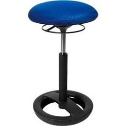 Topstar Stehhilfe Sitness HIGH BOB, für ergonomisches Sitzen, höhenverstellbar, Schwingeffekt, H 490-700 mm, blau, Gestell schwarz pulverbeschichtet