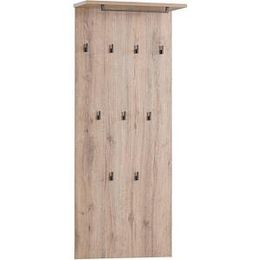 MÖBELPARTNER MÖBELPARTNER Wandgarderobe Cosmo 152795 eiche Holz 9 Haken 50,0 x 120,6 cm