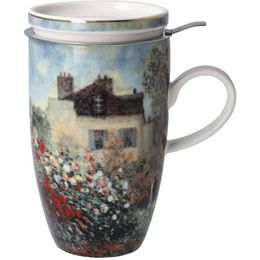 Goebel Tasse Monet, Metall, Porzellan, Artis Orbis,Teetasse mit Deckel/Sieb, Claude Monet - Das Künstlerhaus, bunt