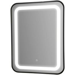 Sanotechnik LED-Lichtspiegel SOHO, Badspiegel 60x80 cm, schwarz