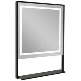 Sanotechnik LED-Lichtspiegel SOHO, Badspiegel 60x80 cm, schwarz