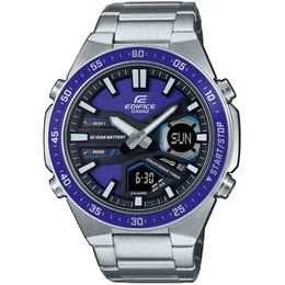 Chronograph CASIO EDIFICE "EFV-C110D-2AVEF" Armbanduhren silberfarben (edelstahlfarben) Herren Quarzuhren