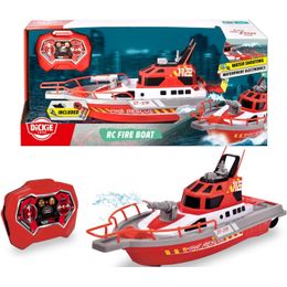 DICKIE TOYS RC-Boot Feuerwehrboot, mit Wasserspritzfunktion und Fernbedienung, rot