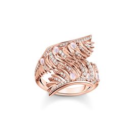 Thomas Sabo Ring Phönix-Flügel mit rosa Steinen roségold