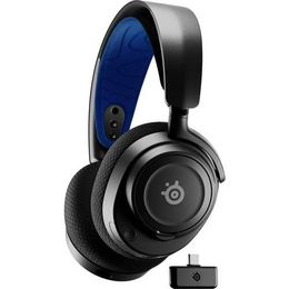 SteelSeries Arctis Nova 7P Gaming Over Ear Headset Bluetooth®, Funk Stereo Schwarz, Blau Mikrofon-Rauschunterdrückung Headset, Lautstärkeregelung,