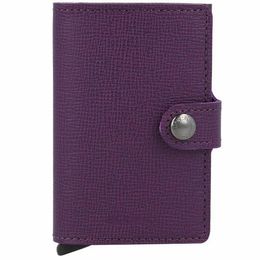 Secrid Miniwallet Crisple Kreditkartenetui Geldbörse RFID Leder 6,5 cm purple