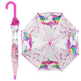 Neutral Kinder-Regenschirm Einhorn rosa