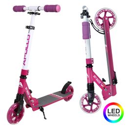 Apollo LED City Roller mit Federung Scooter Skyracer