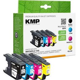 KMP B59V schwarz, cyan, magenta, gelb Druckerpatronen kompatibel zu brother LC1240VALBP, 4er-Set