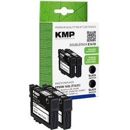 KMP E141D schwarz Druckerpatronen kompatibel zu EPSON 16XL (T1631), 2er-Set