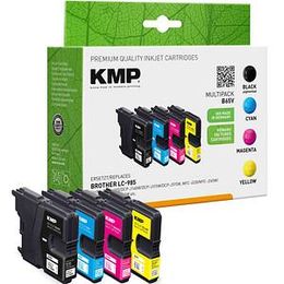 KMP B65V schwarz, cyan, magenta, gelb Druckerpatronen kompatibel zu brother LC985VALBP , 4er-Set