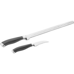 Pinti Inox PINTINOX Messer-Set Coltelli Professional (Set, 2-tlg), (Lachsmesser, Gemüsemesser), Edelstahl, spülmaschinengeeignet, schwarz|silberfarben