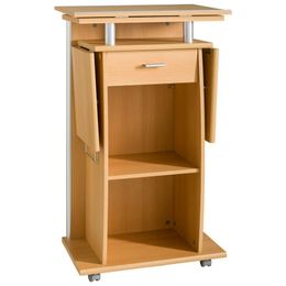 Germania Sekretär Germania 0469, Stehpult mit Rollen, Home office Schreibtisch, beige