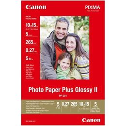 Canon PP-201 10x15 cm, 5 Blatt Photo Paper Plus Glossy II 265 g