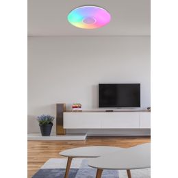 Globo SULLY Deckenleuchte LED Weiß, 1-flammig, Fernbedienung, Farbwechsler