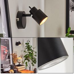 hofstein Nestavel Wandleuchte LED Schwarz, 1-flammig