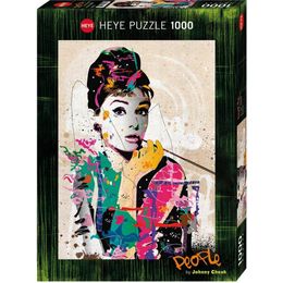 Heye Puzzle People by Johnny Cheuk, Audrey, 1000 Puzzleteile, Made in Germany, bunt