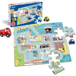 AUZOU Puzzle Mein erstes Straßenpuzzle, 25 Puzzleteile, bunt