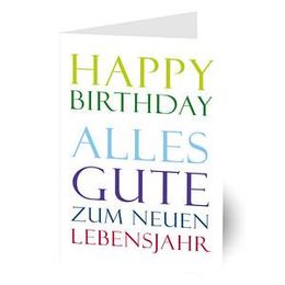 Luma Geburtstagskarte HAPPY BIRTHDAY bunt DIN B6