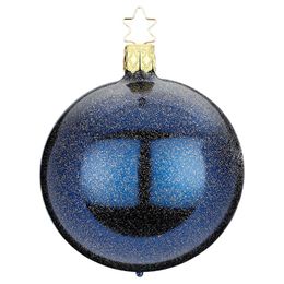 Inge Glas Weihnachtsbaumkugel Sternenstaub mitternacht blau glanz (1 St)
