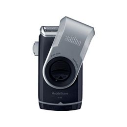 Braun PocketGo M90 Mobile Shave Rasierer Silber/Schwarz (Vibrierende Scherfolien, Reinigungsstation: Nein)