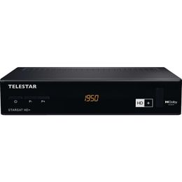 Telestar Starsat HD+ AAC Receiver (HDTV, Karte inklusive, DVB-S, DVB-S2, Schwarz)