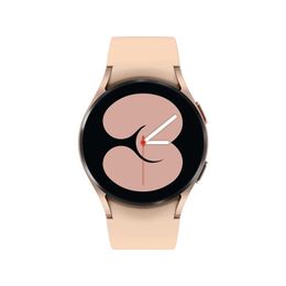 Samsung Galaxy Watch4, BT, 40 mm Smartwatch Aluminium Fluorkautschuk, S/M (130 - 190 mm), Pink Gold